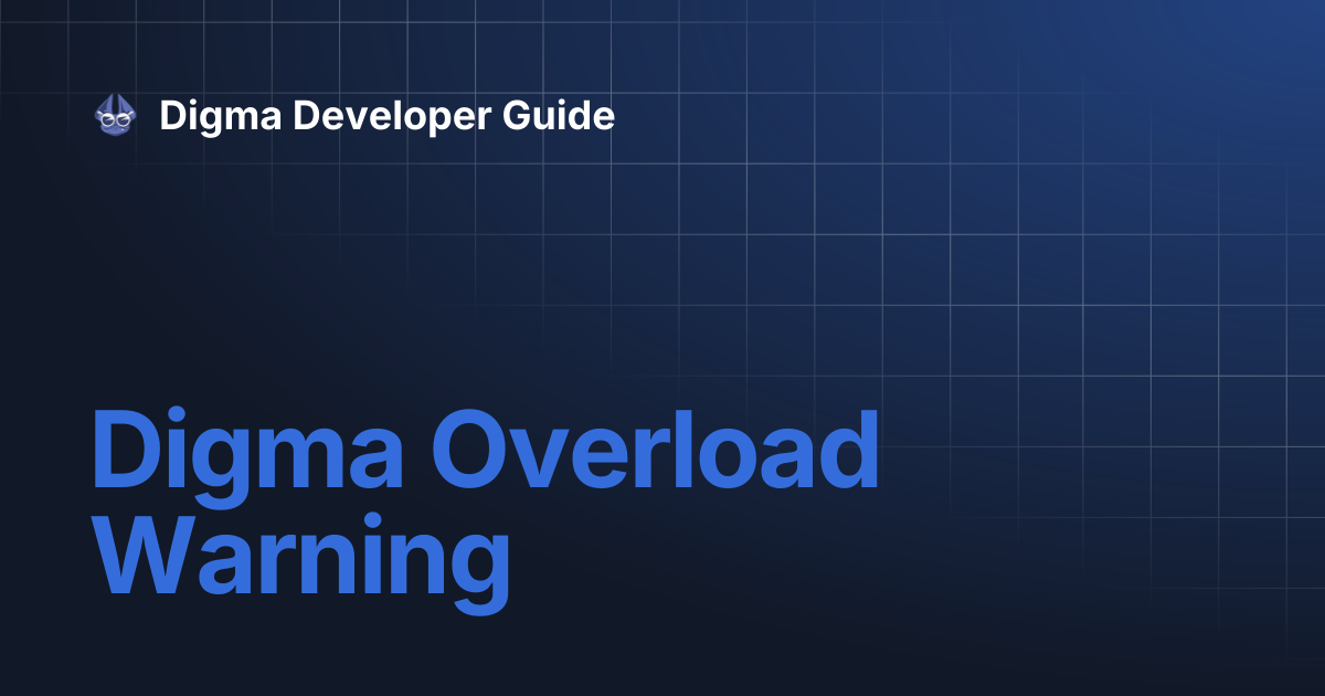 Digma Overload Warning | Digma Developer Guide