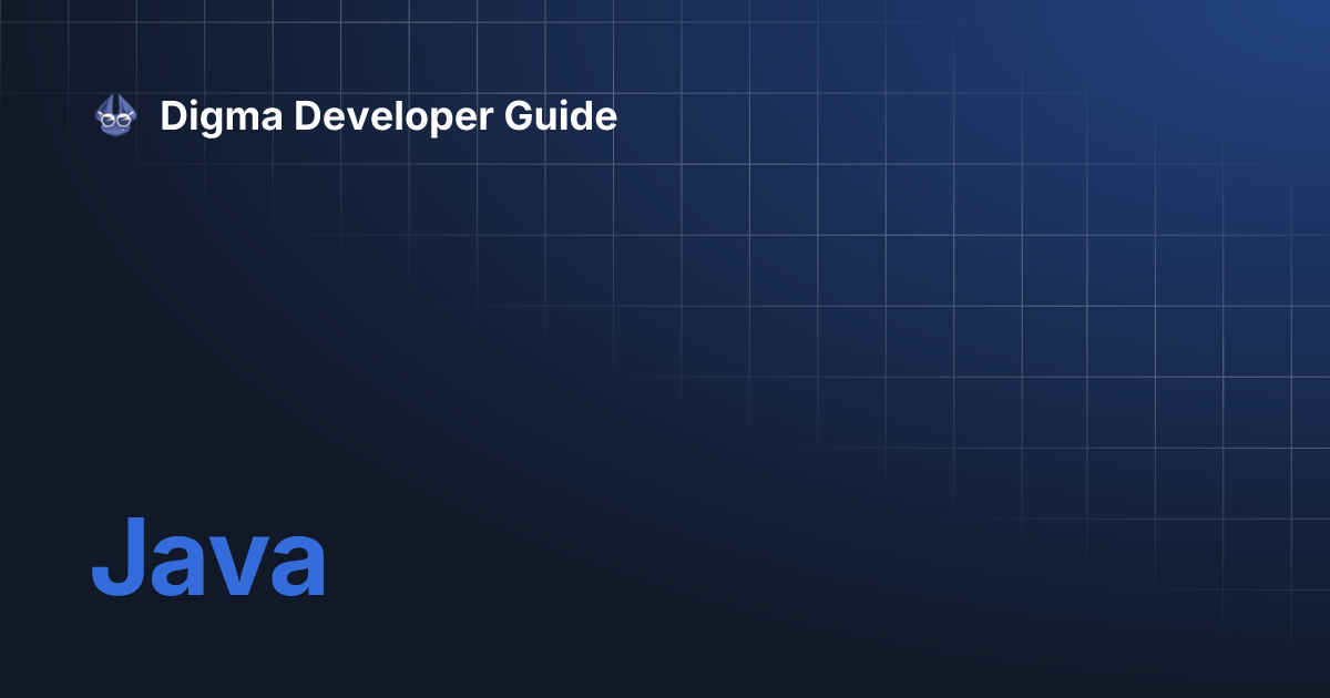 Java | Digma Developer Guide