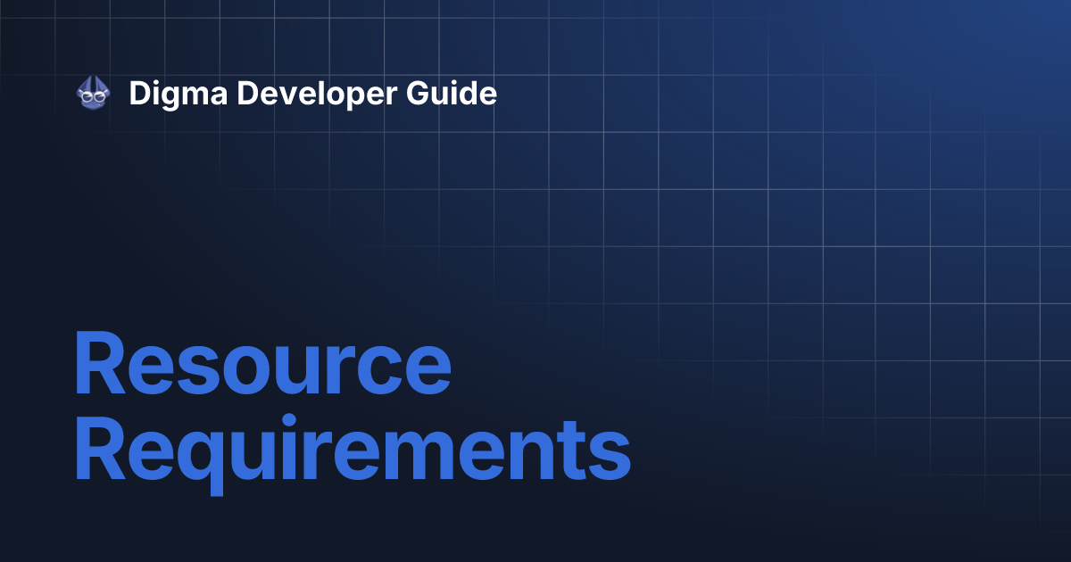 Resource Requirements | Digma Developer Guide
